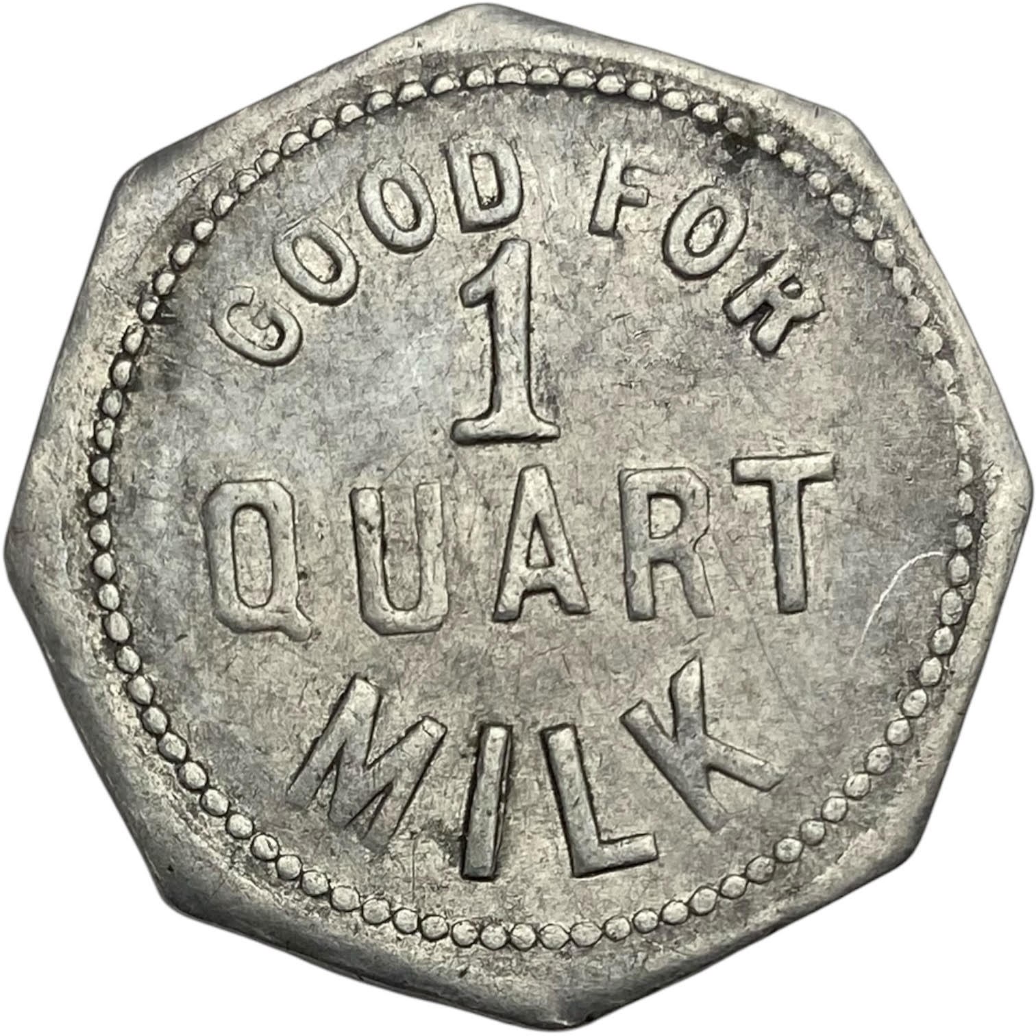 Canada Kenora Ontario 1 Quart Lakeland Dairies Merchant Milk Token ...