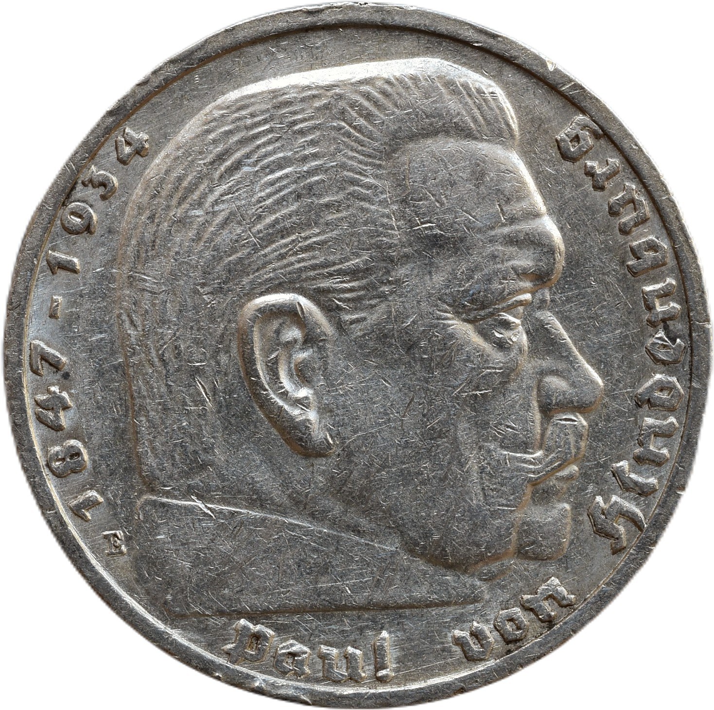 Niemcy III. Rzesza, 5 marca 1938 E, Hindenburg, swastyka, fryzura ...