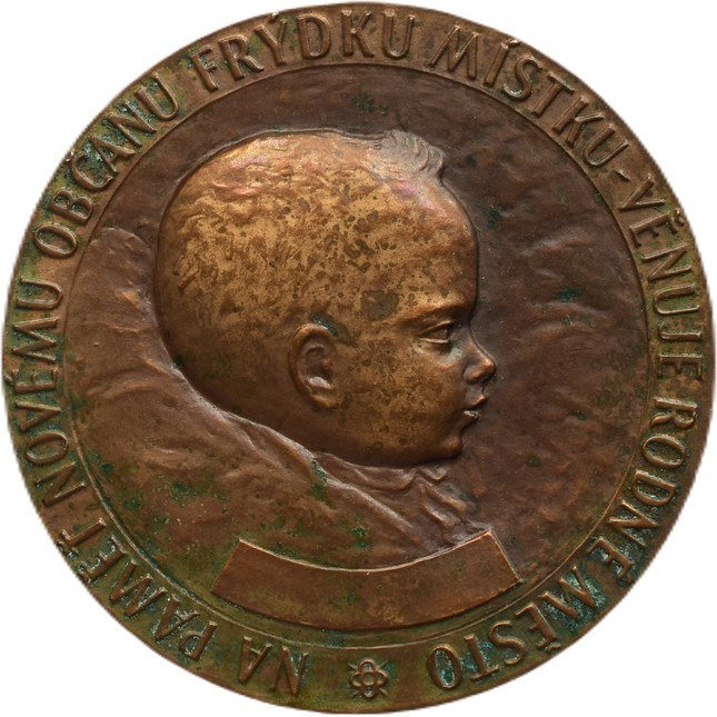 Koreň J., Frydek Mistek - poświęcenie miasta, brąz 50 mm, st.kor ...