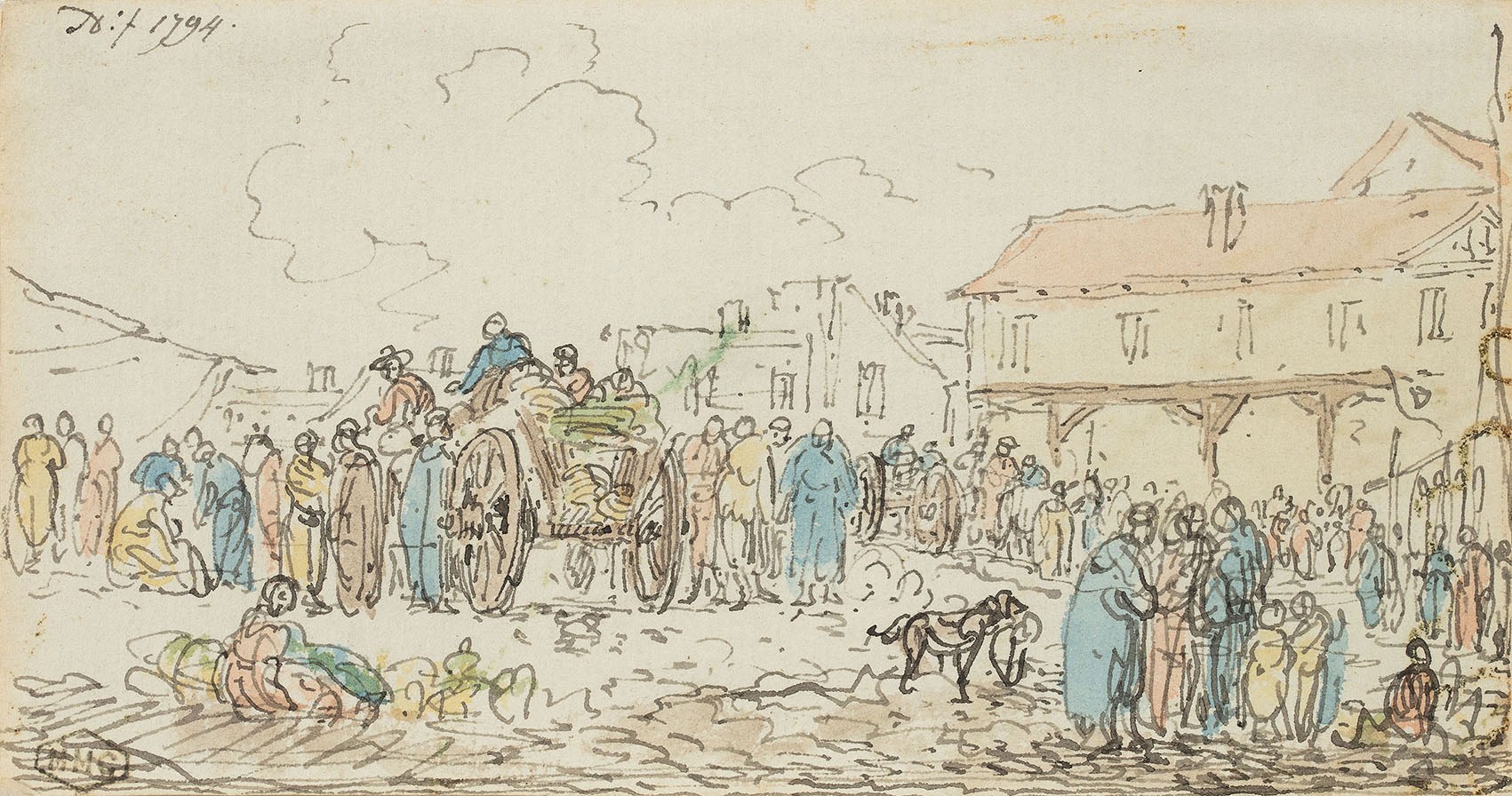 Jan Piotr Norblin de la Gourdaine (1745-1830), Dzień targowy w Opolu ...