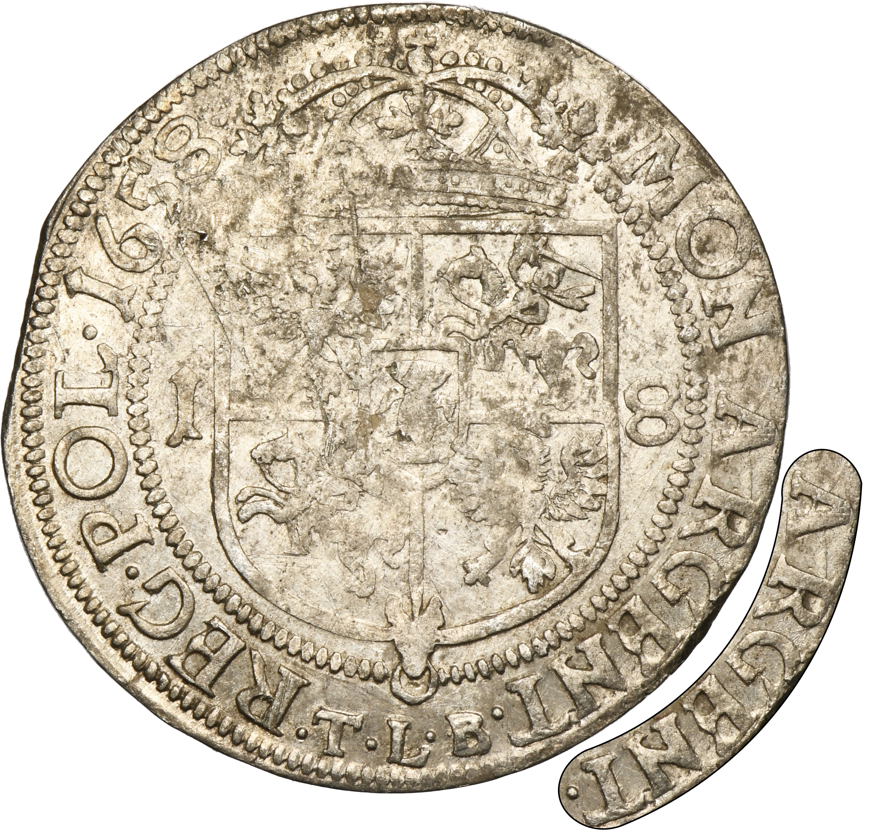 Jan II Kazimierz, Ort Kraków 1658 TLB - RZADKI, ex. Potocki - Aukcja ...