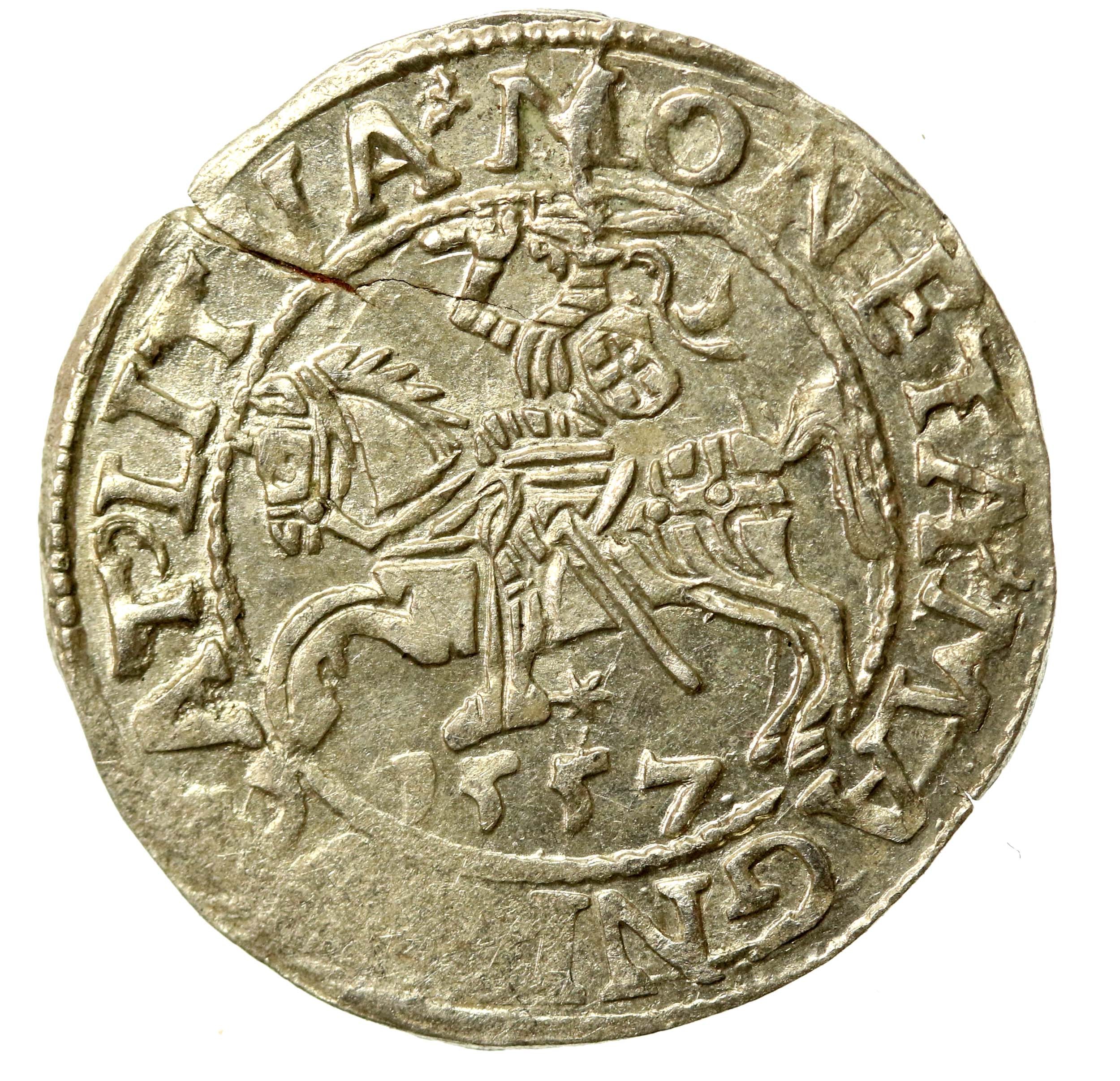 Zygmunt II August, Półgrosz 1557, Wilno - LI/LITV (509) - Aukcja internetowa / Licytacja online ...