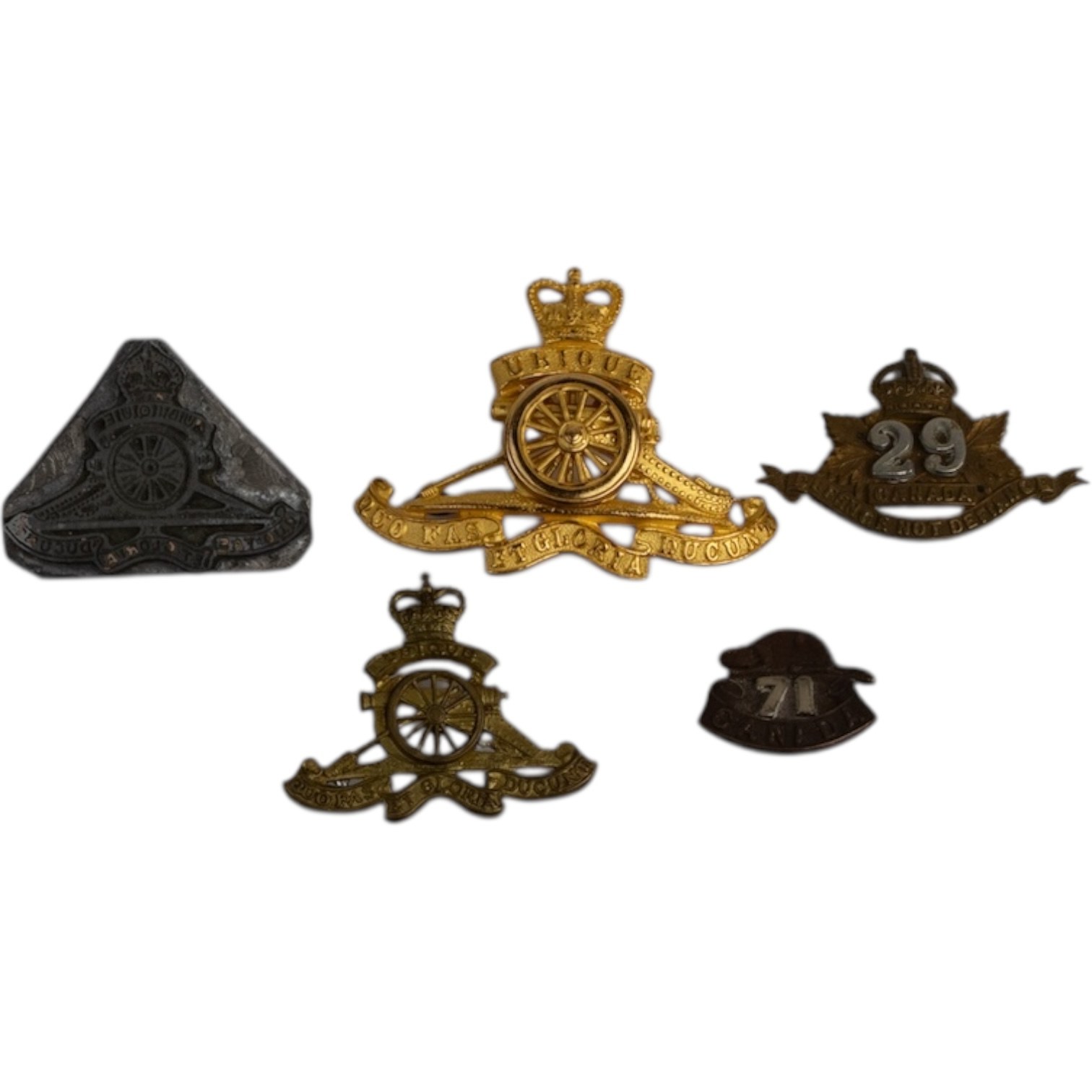 Artillery Stamp and Badges, 29th, 71st Badge Lot (5 Pieces) - Aukcja ...