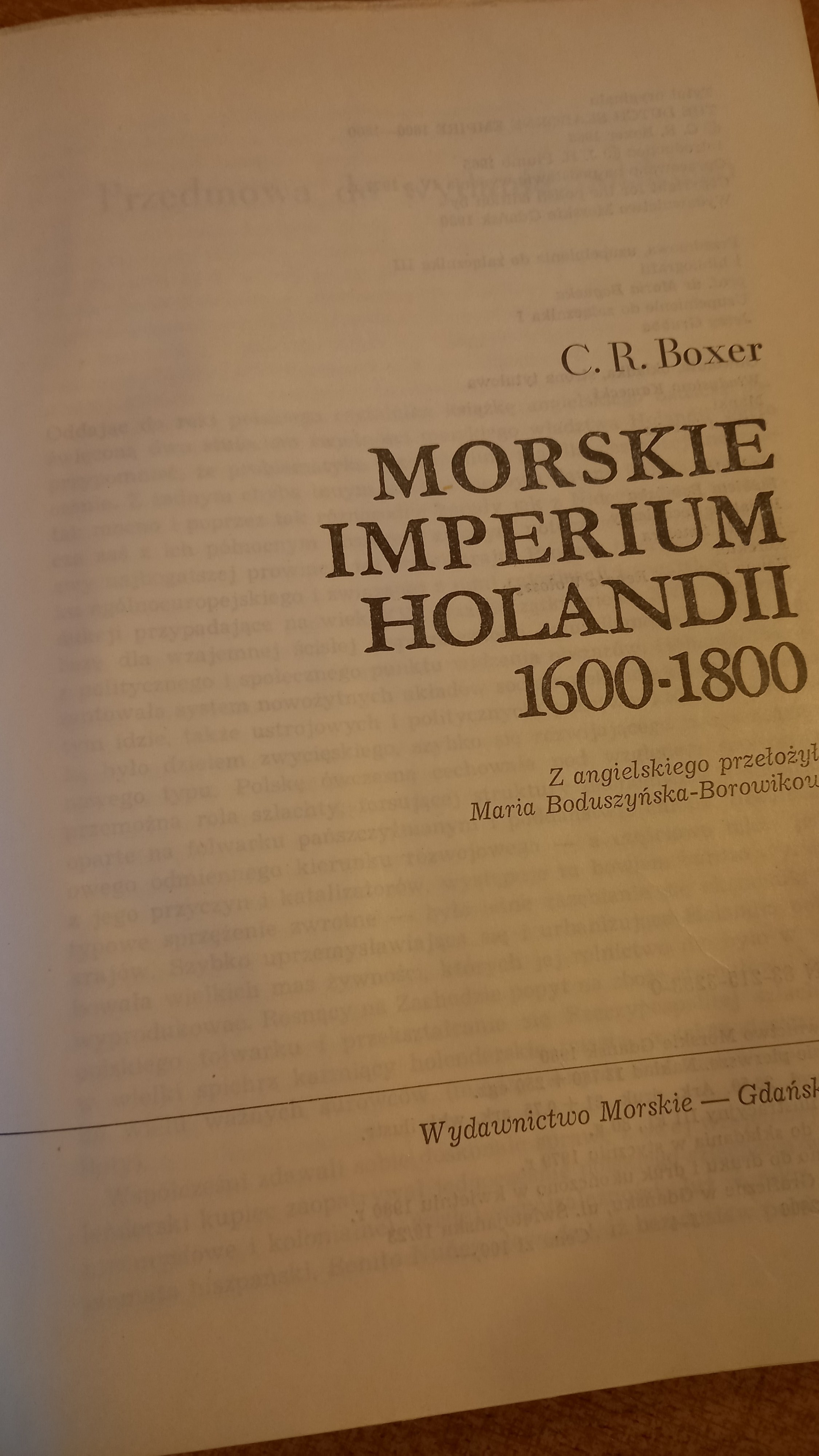 Morskie imperium Holandii 1600-1800 C.R. Boxer - Aukcja internetowa ...