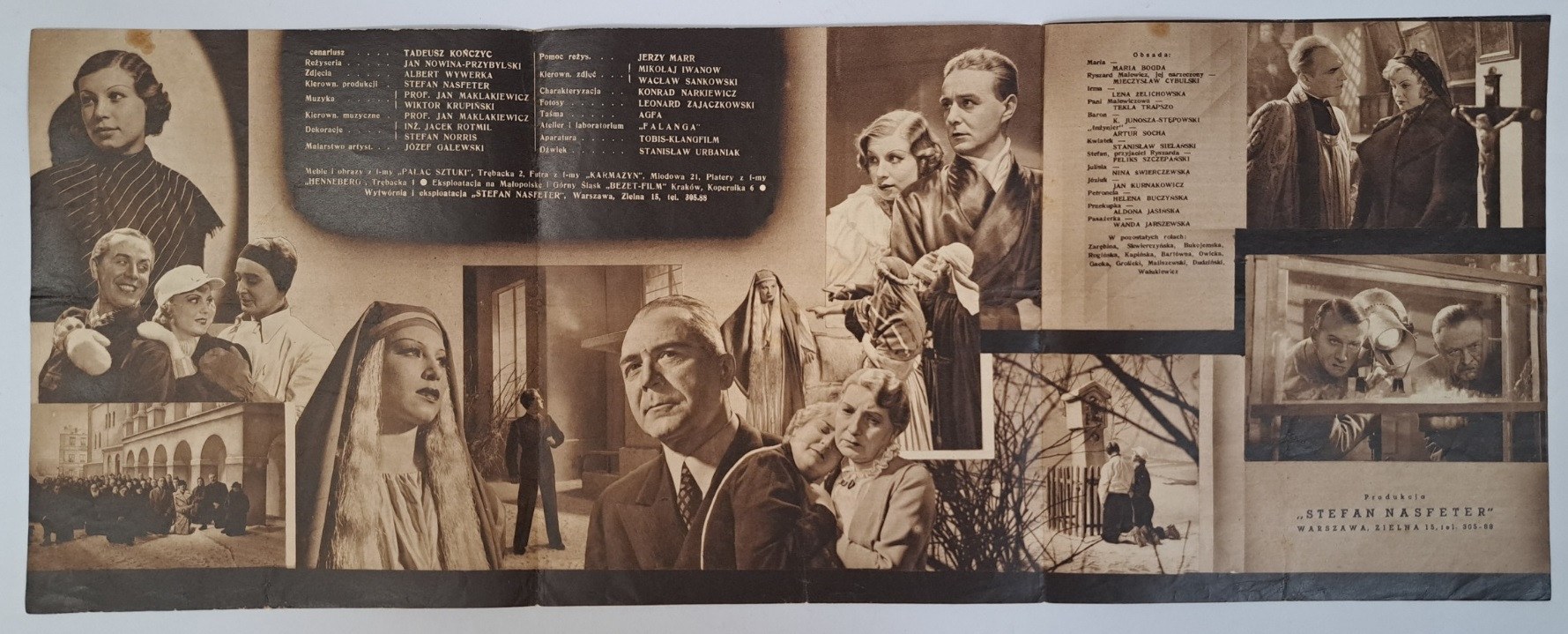Program filmowy TY, CO W OSTREJ ŚWIECISZ BRAMIE... 1937. W rolach ...