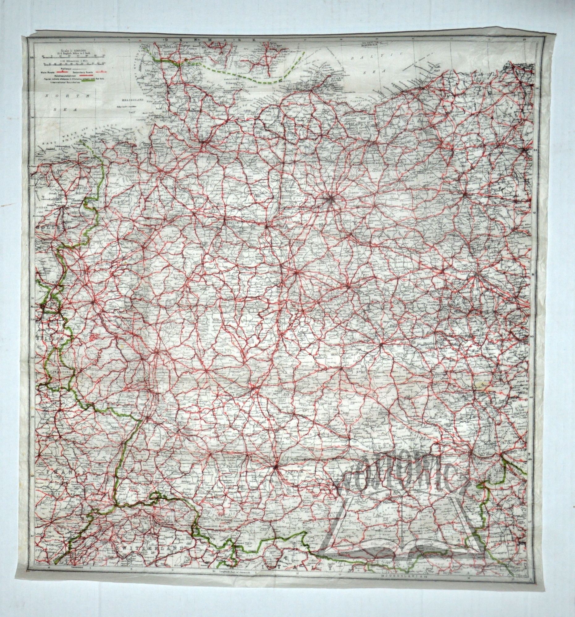 (MAPA ucieczkowa z okresu II wojny światowej). - Aukcja internetowa ...