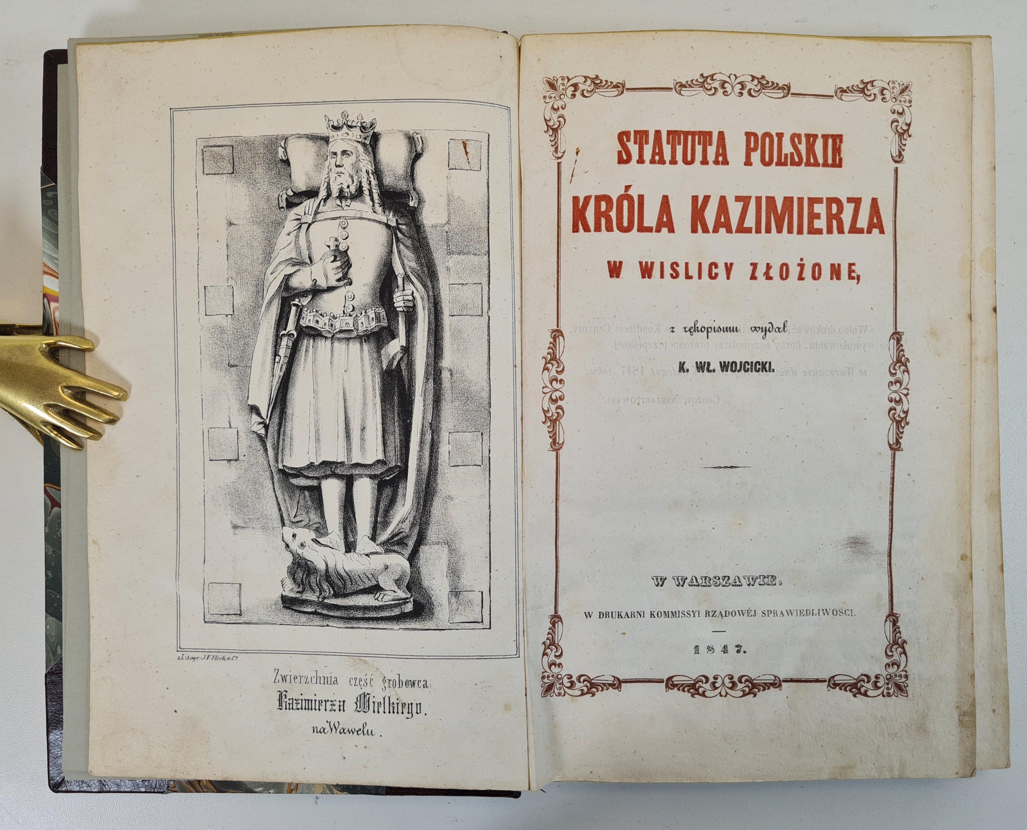 STATUTA POLSKIE KRÓLA KAZIMIERZA W WISLICY ZŁOŻONE. Wyd.1847 - Aukcja ...