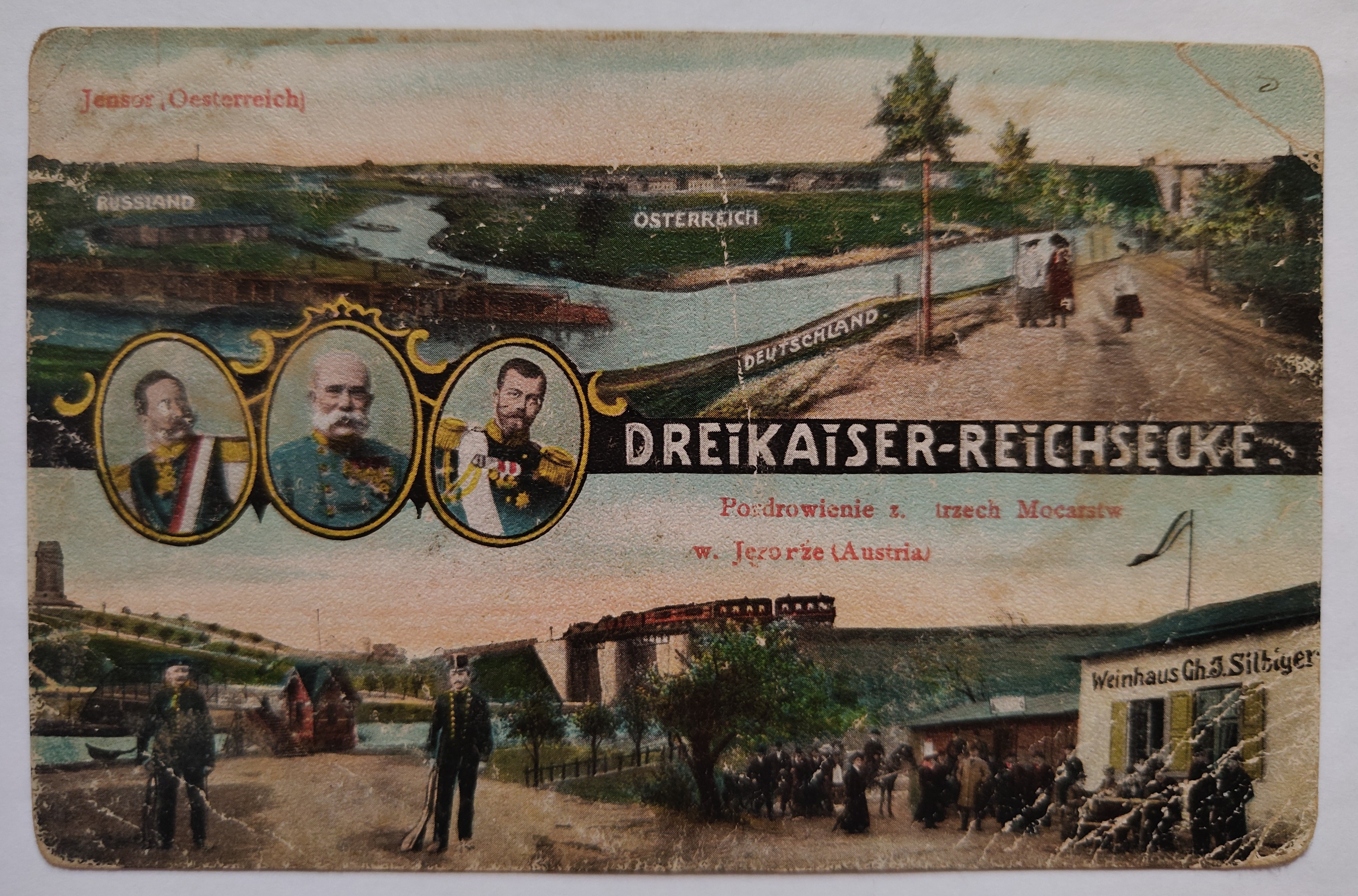 Pocztówka Dreikaiserreichsecke Bei Jensor - Trójkąt Trzech Cesarzy w ...