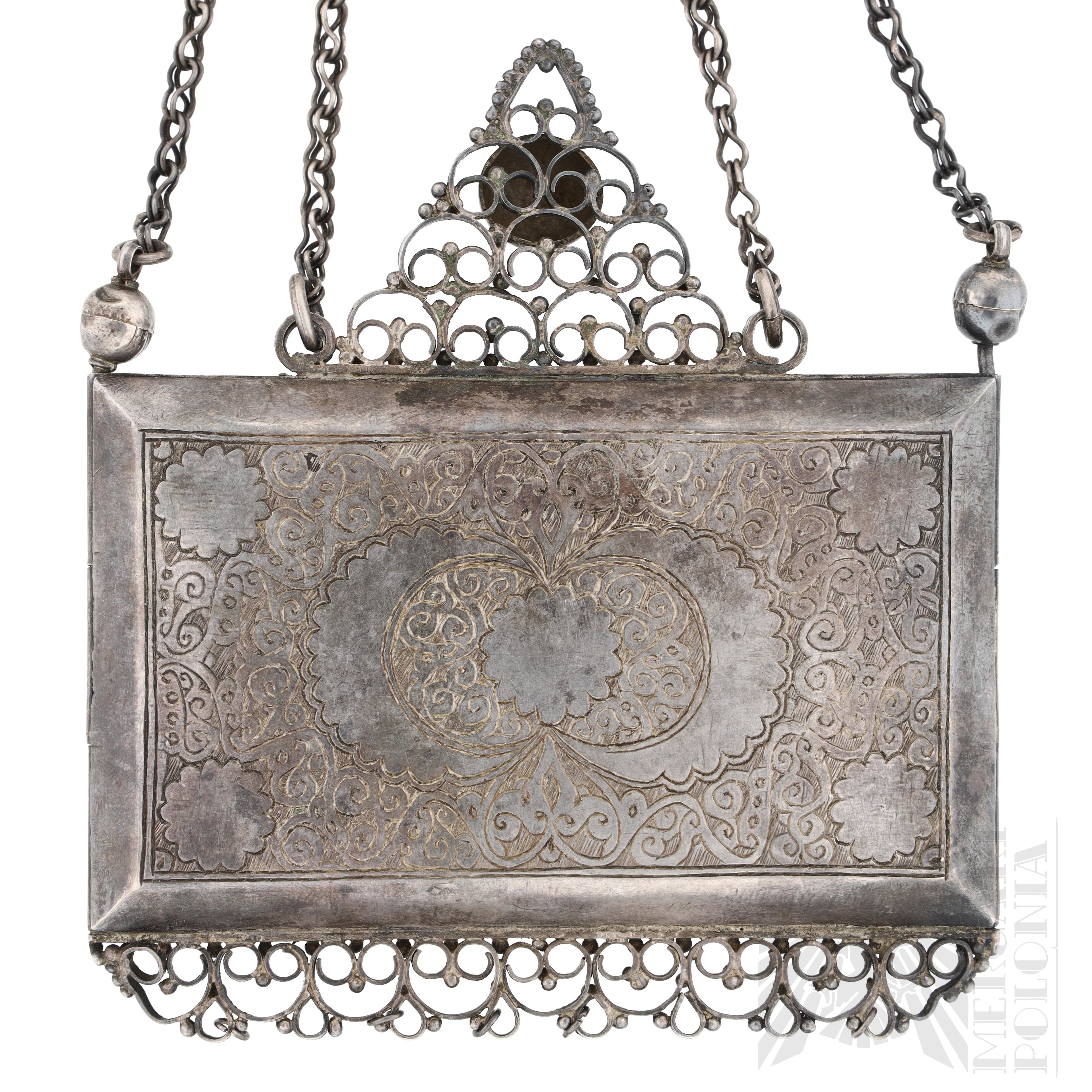 [SZTUKA ISLAMSKA] Kirgistan (?) - Amulet Naszyjnik Boi Tumar (Бой тумар ...