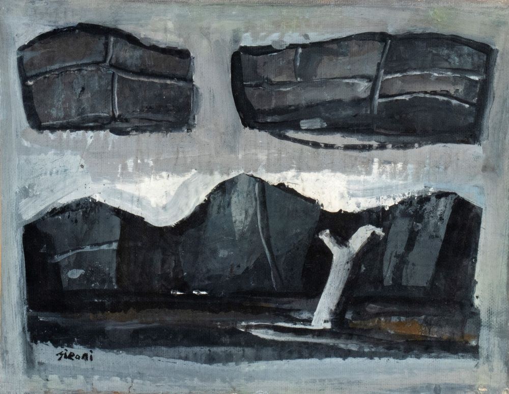 MARIO SIRONI (Sassari 1885 - Milano 1961), Composizione di montagne ...