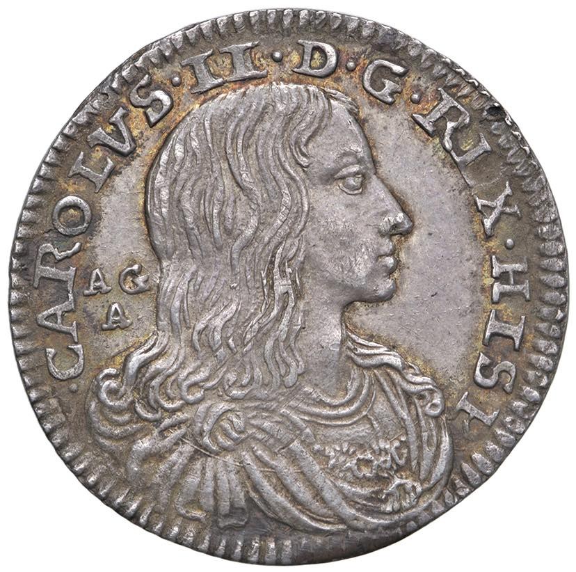 Mennice włoskie - NAPLES Karol II Habsburg (1674-1700) Pug 1688 ...