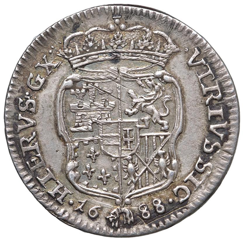 Mennice włoskie - NAPLES Karol II Habsburg (1674-1700) Pug 1688 ...