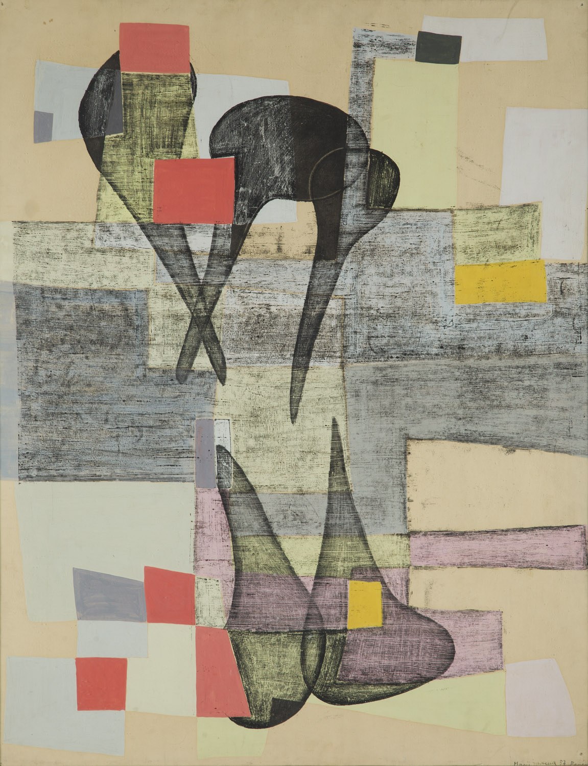 Maria Jarema (1908 Stary Sambór - 1958 Kraków), "Formy", 1957 - Aukcja ...