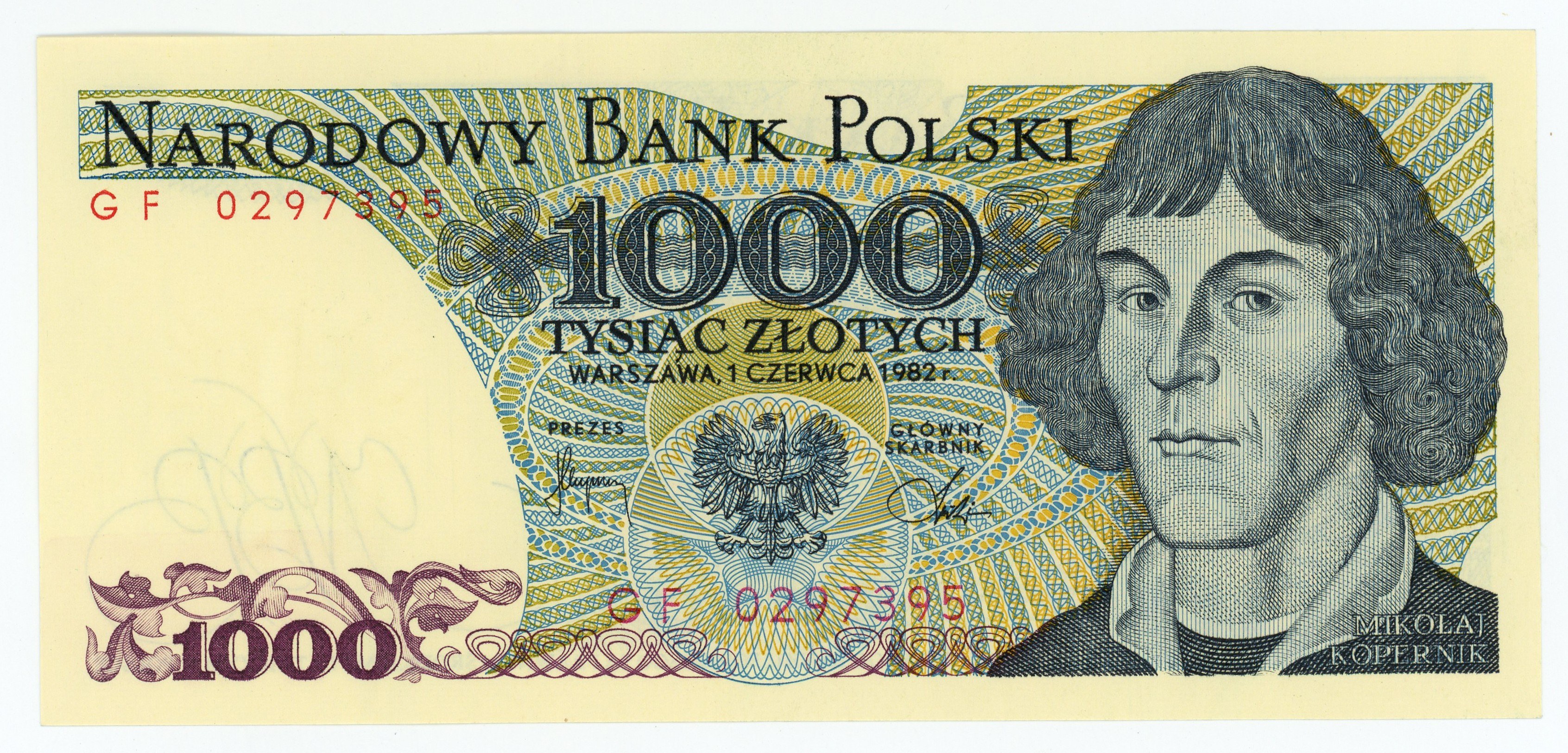 1.000 złotych 1982, seria GL, GK, GH, GG, GF, zestaw 5 sztuk - Aukcja ...