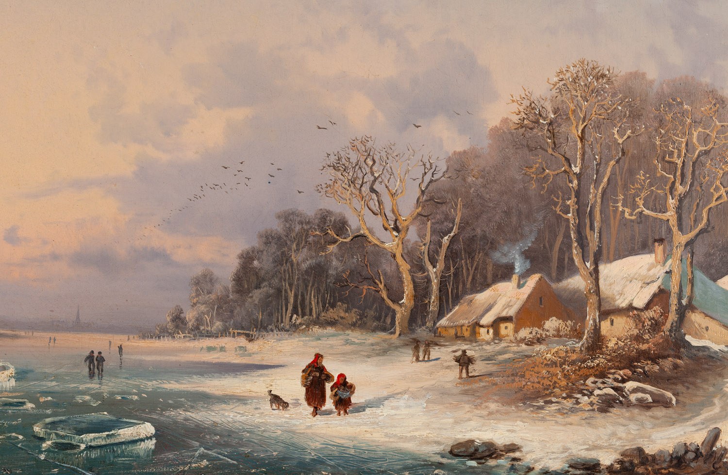 Wiktor Adam Malinowski (1829 Lublin - 1892 Warszawa), Zimowy krajobraz ...
