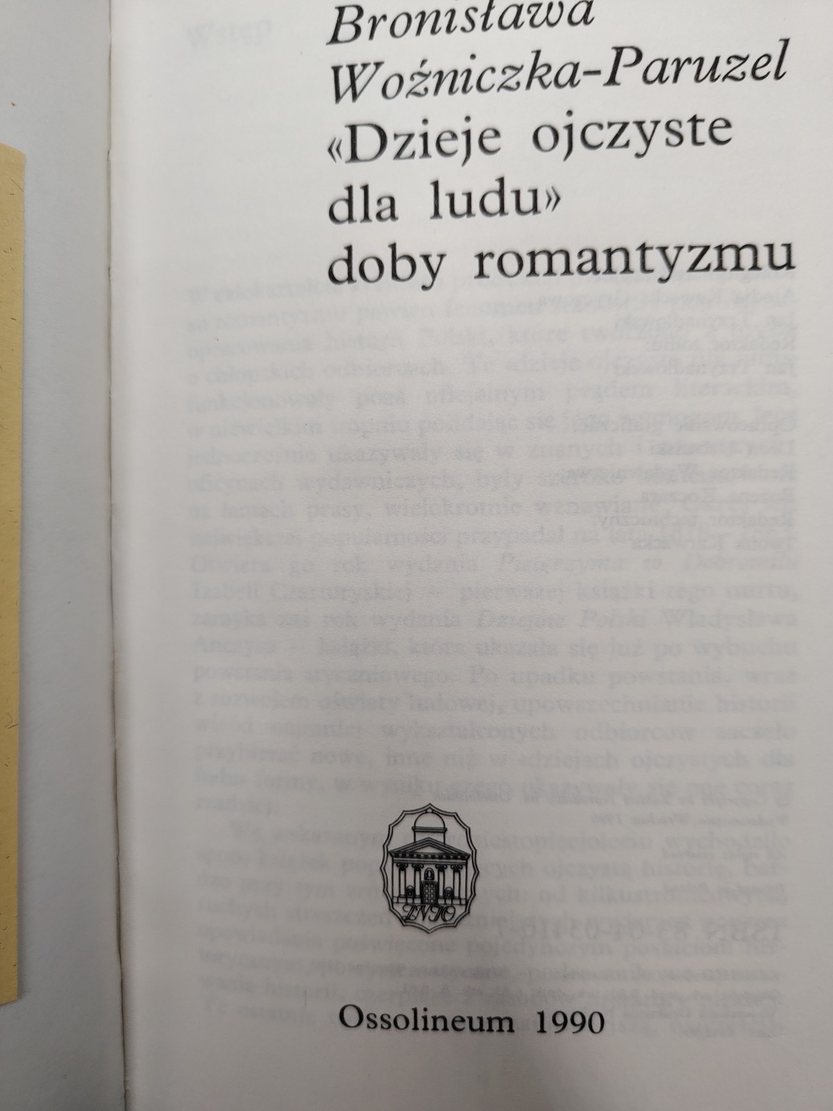 Bronisława Woźniczka - Paruzel, Dzieje ojczyste dla ludu doby ...