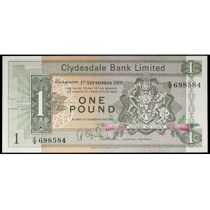 Szkocja, 1 funt - Clydesdale Bank, 1 września 1969 r. - Aukcja ...