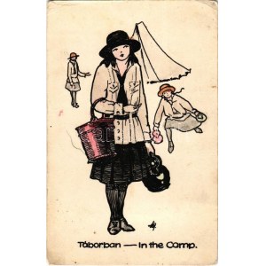 Táborban. Kiadja a Magyar Cserkészleány Szövetség / In the camp ...