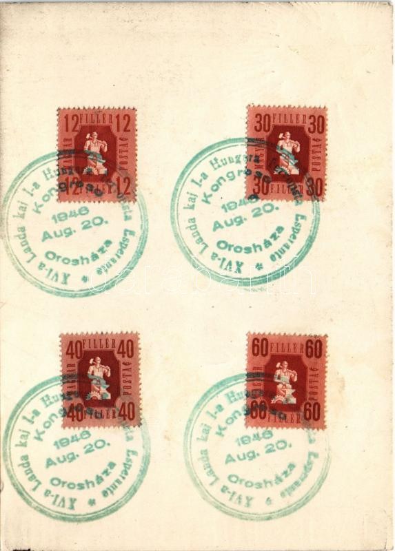 1948 Pacon por la Homaro / Esperanto peace propaganda, dove with olive ...
