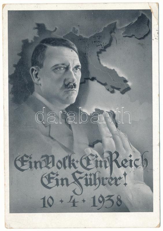 1938 Ein Volk Ein Reich Ein Führer! / Adolf Hitler. NSDAP German Nazi ...