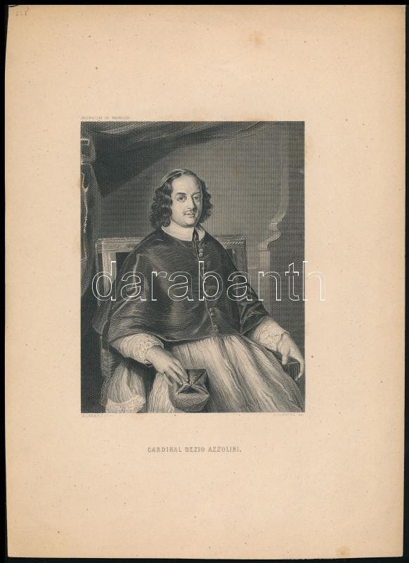 3 db ismert ember metszet: Lord Brougham, Cardinal Dezio Azzolini, J. H ...