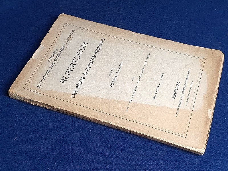 Torma Károly (összeáll.): Repertórium Dacia régiség- és felirattani ...