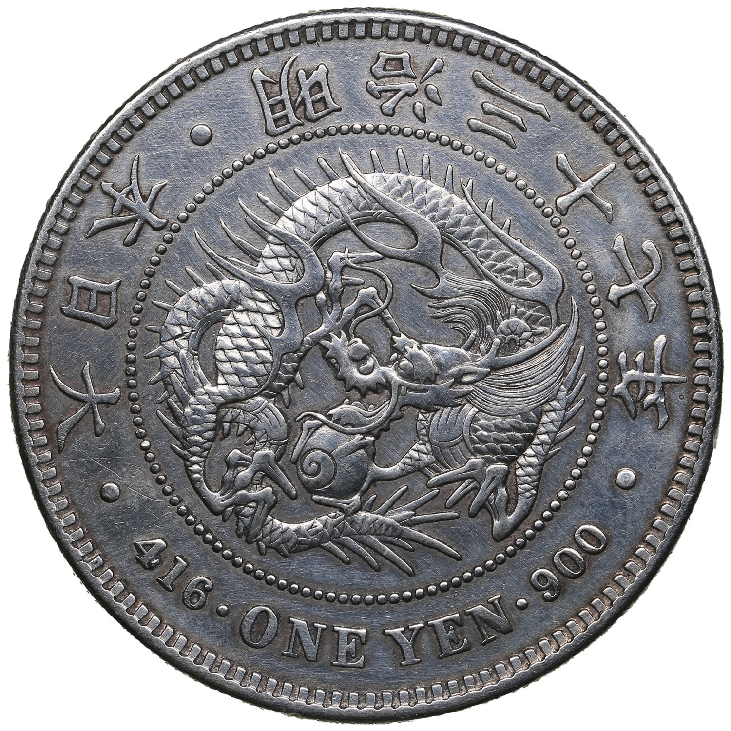 Japonia 1 jen 1904 - Mutsuhito (1867-1912) - Aukcja internetowa ...