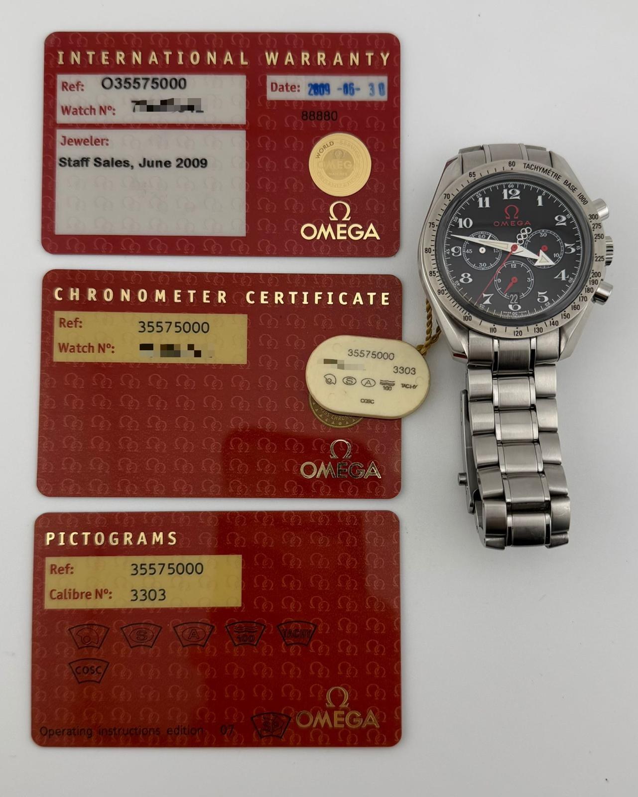 OMEGA SPEEDMASTER BROAD ARROW 3557.50.00 - Aukcja internetowa ...