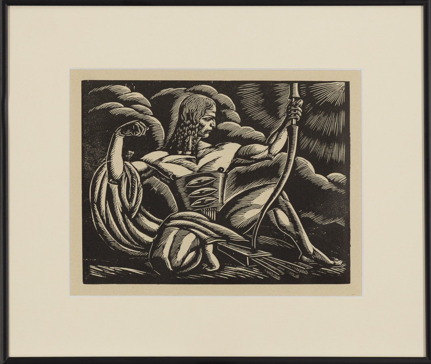 Władysław Skoczylas (1883 Wieliczka - 1934 Warsaw), "Archer (Apollo ...