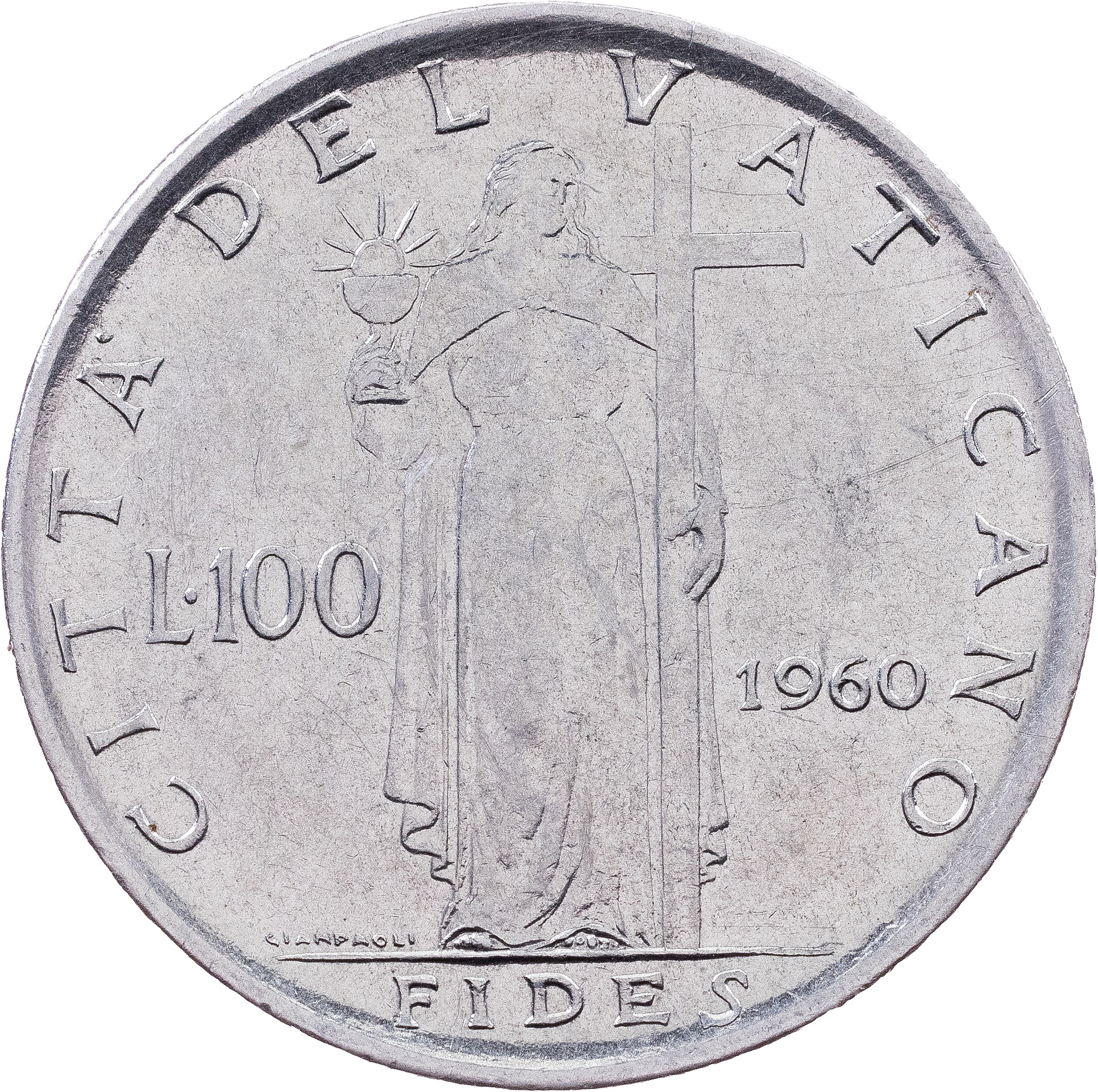 Watykan, 100 lirów 1960 (II), Rzym - Aukcja internetowa / Licytacja ...