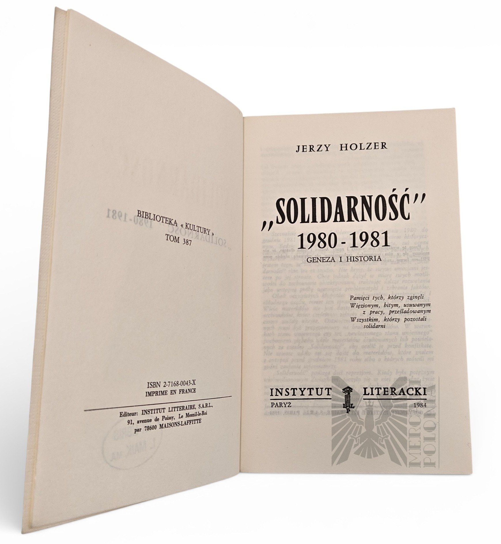 PSZnZ/Emigration Book Solidarity 1980-1981 Genesis and History Library ...