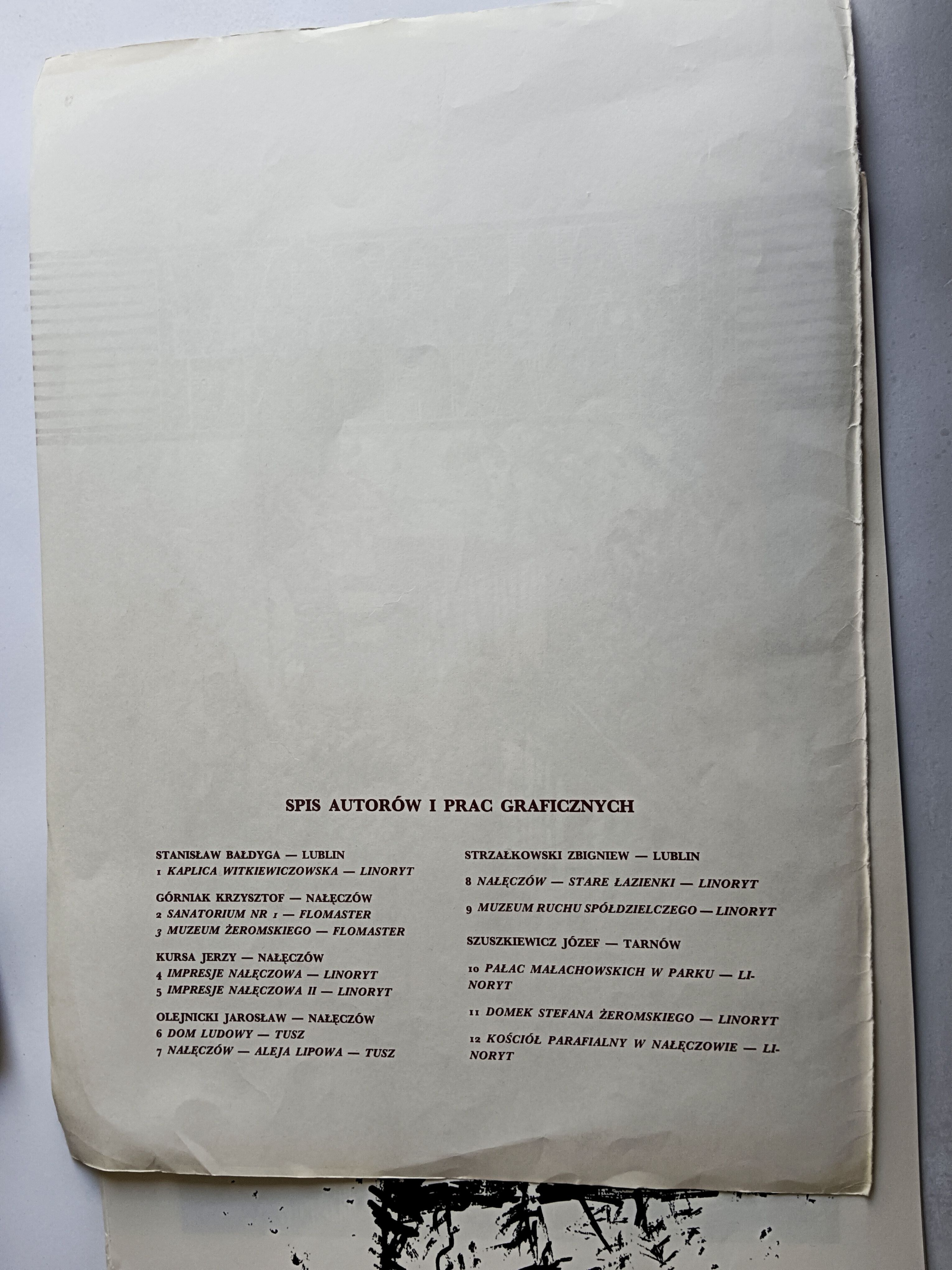 TEKA GRAFIK NAŁĘCZÓW W GRAFICE 1986 R, KAW ODDZIAŁ W LUBLINIE12 SZTUK ...