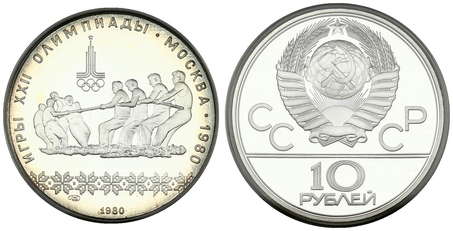 Rosja ZSRR 10 rubli olimpijskich 1980 ЛМД 1980 PCGS PR68DCAM - Aukcja ...