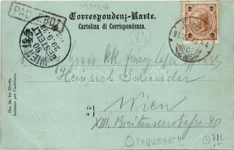 1898 Split, Spalato; Marina, Interno del Duomo / quay, cathedral ...